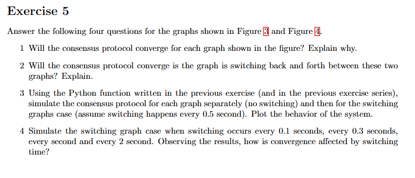 Exercise 5 ﻿Answer the following four questions for | Chegg.com