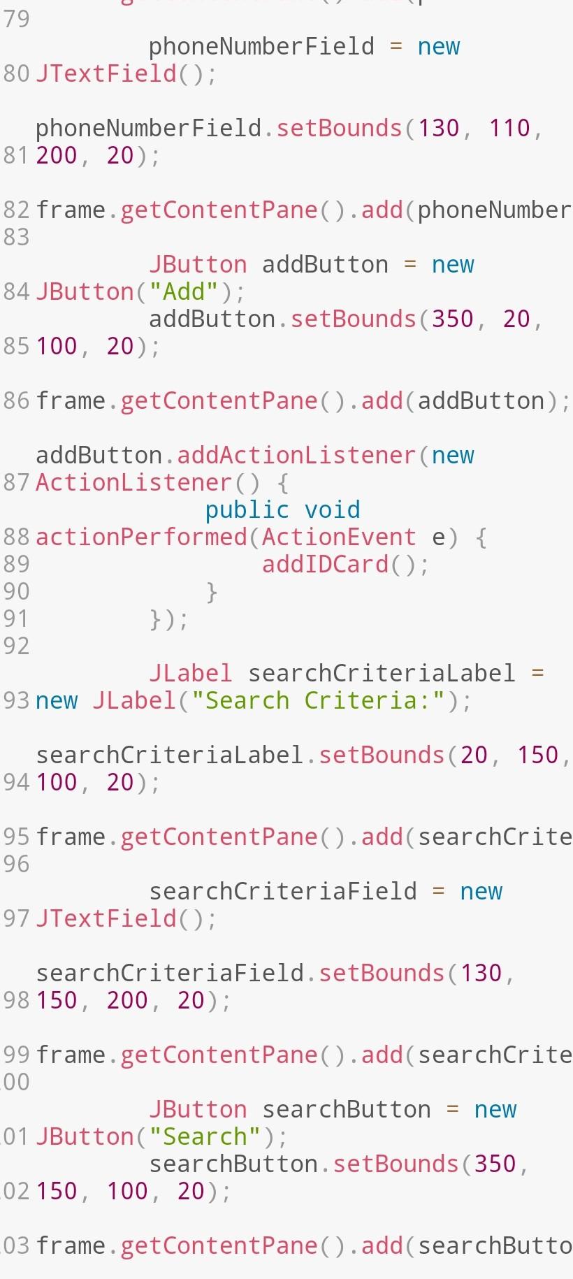 Solved import java.awt.*; import java.awt. event. | Chegg.com