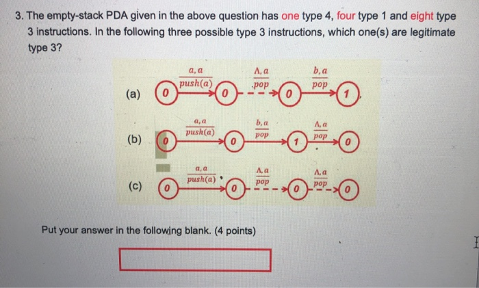 3. The empty-stack PDA given in the above question | Chegg.com