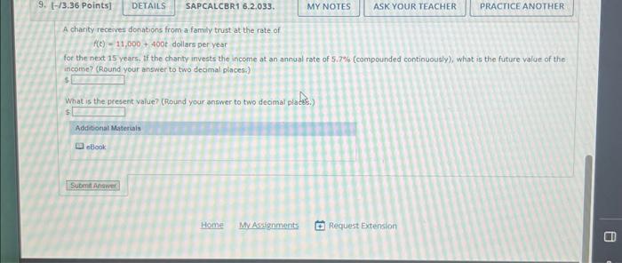 Solved A chanity recesves donations from a family trust at | Chegg.com