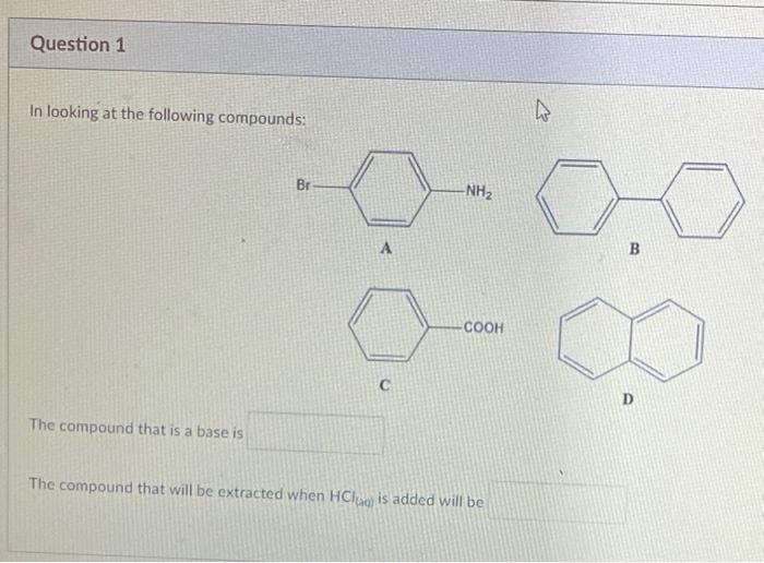 Solved In looking at the following compounds: The compound | Chegg.com