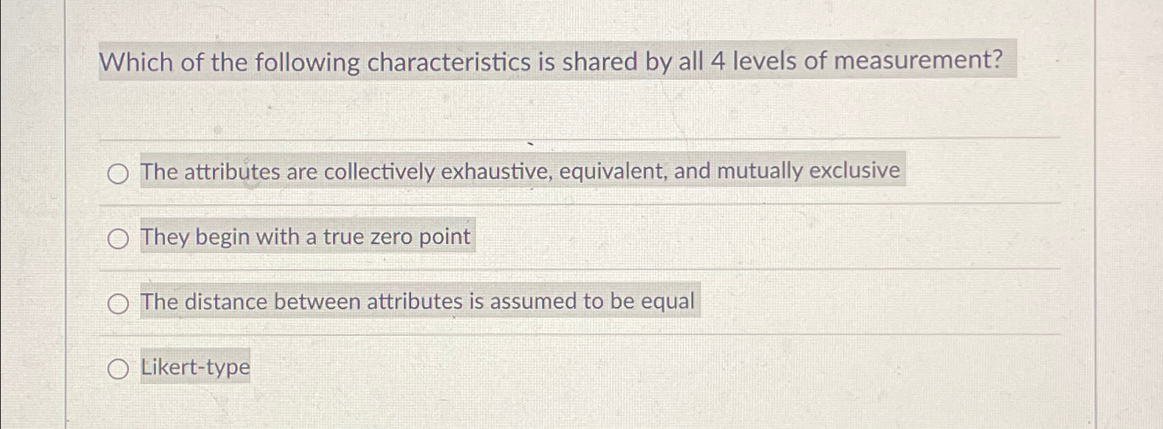 Solved Which of the following characteristics is shared by | Chegg.com