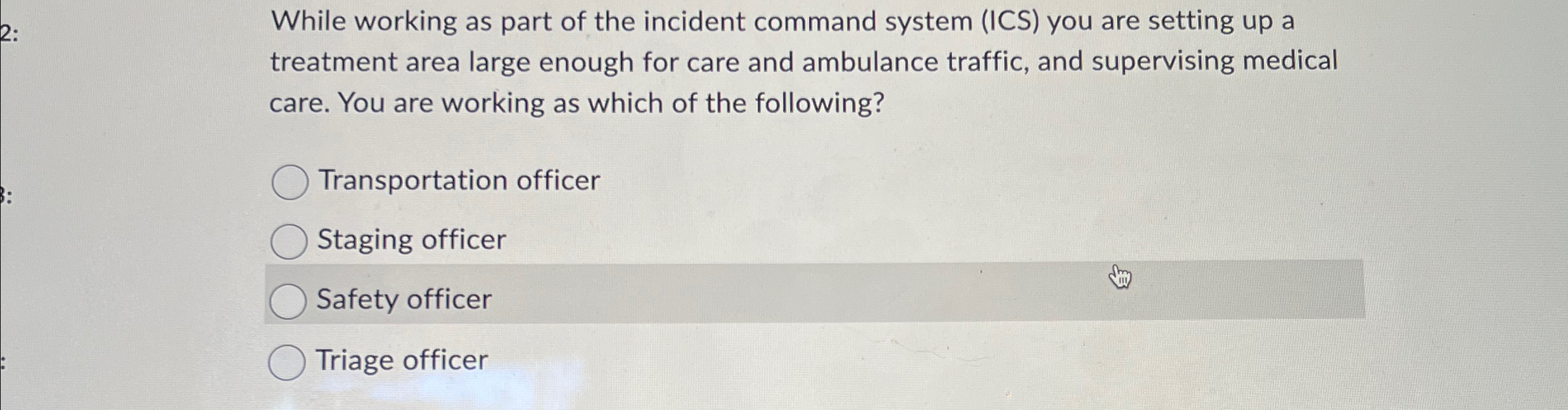 Solved While working as part of the incident command system | Chegg.com