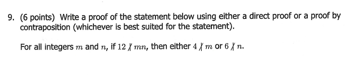 Solved 6 points write A Proof Of The Statement Below