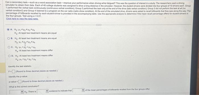 Solved simulator to obtain their data. Each of 40 college | Chegg.com