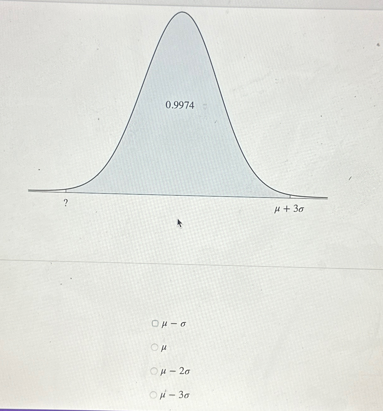 Solved μ-σμμ-2σμ-3σ | Chegg.com