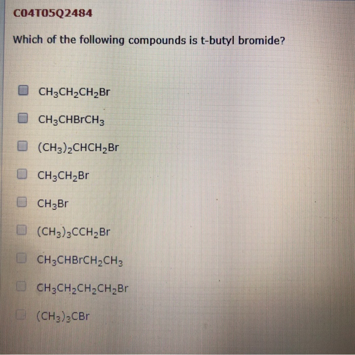 Solved C04T0502484 Which of the following compounds is | Chegg.com