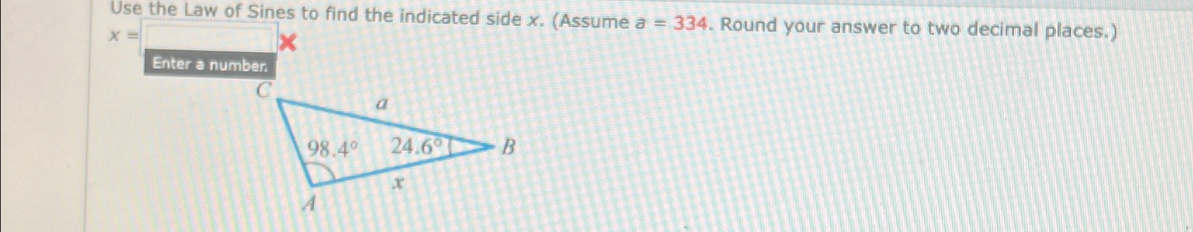 Solved Use the Law of Sines to find the indicated side | Chegg.com