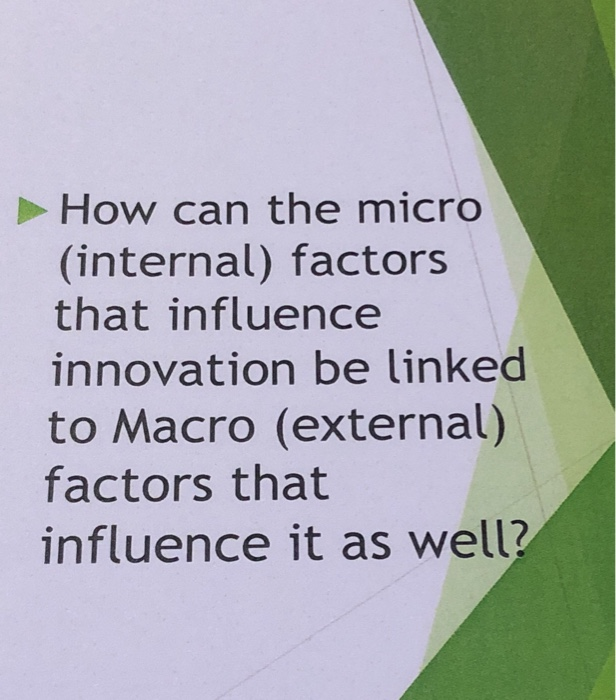 Solved How can the micro (internal) factors that influence | Chegg.com