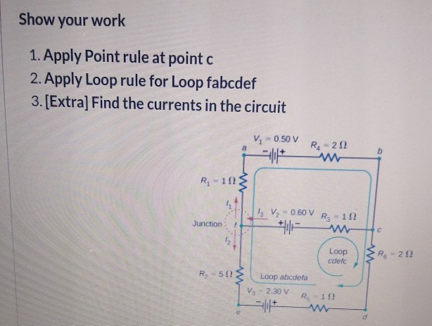 Solved Show your work 1. Apply Point rule at point c 2. | Chegg.com