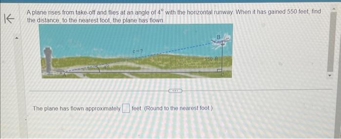 Solved A plane rises from take-off and flies at an angle of | Chegg.com
