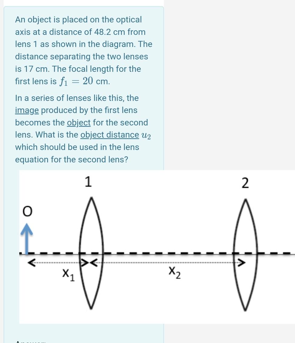 Solved An object is placed on the optical axis at a distance | Chegg.com