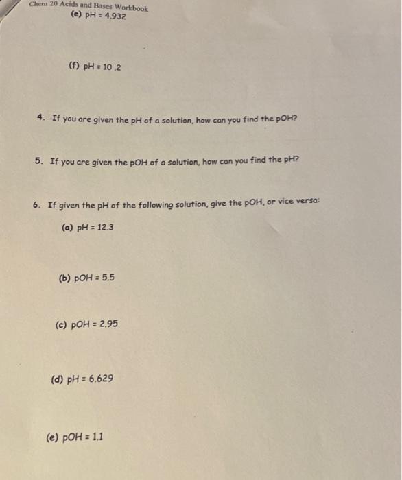 Solved Section B: Calculating pH and Hydronium Ion | Chegg.com