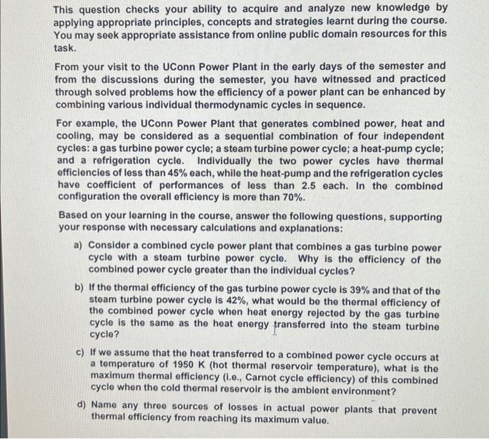 Solved This question checks your ability to acquire and | Chegg.com