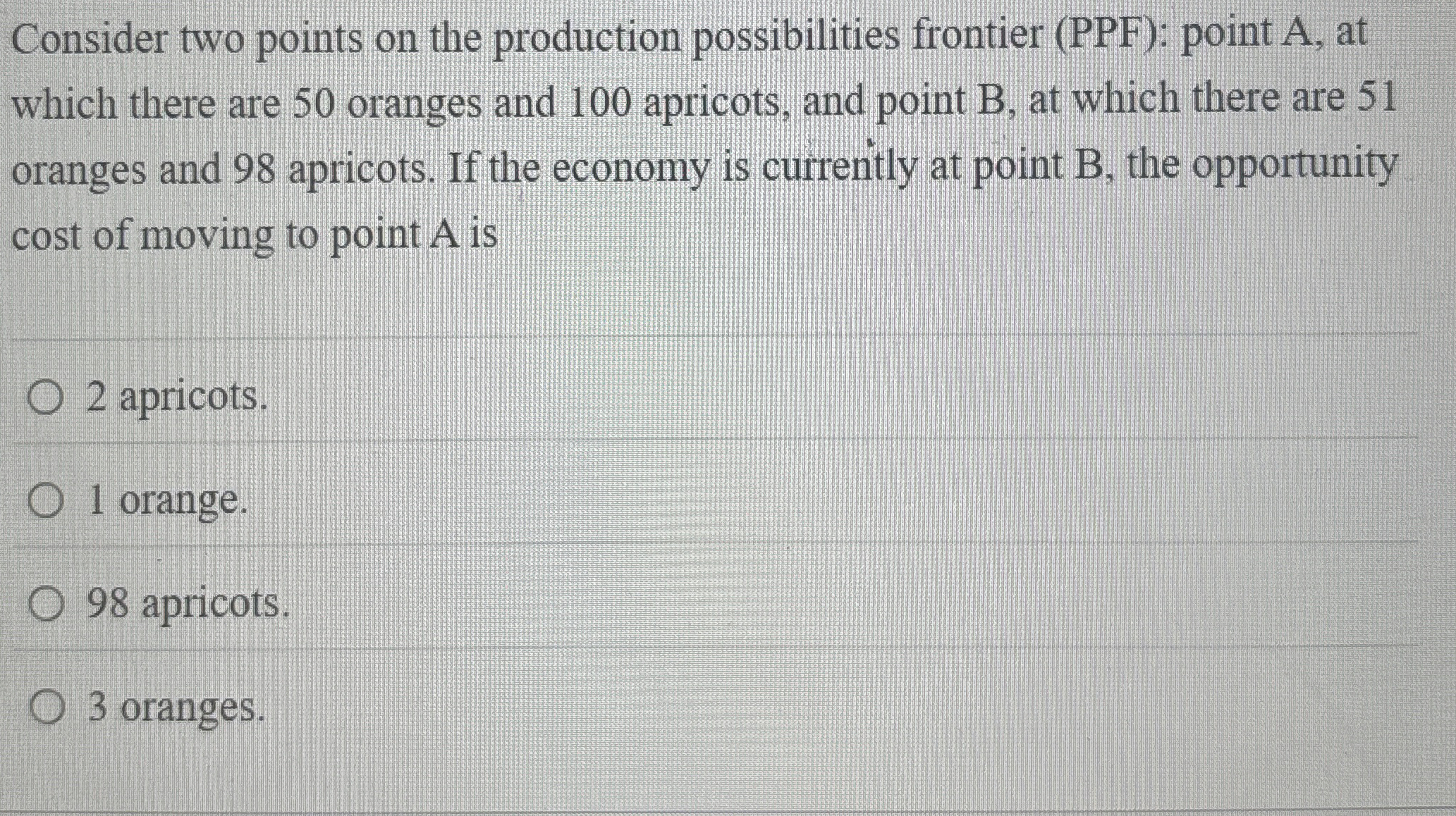 Solved Consider two points on the production possibilities | Chegg.com