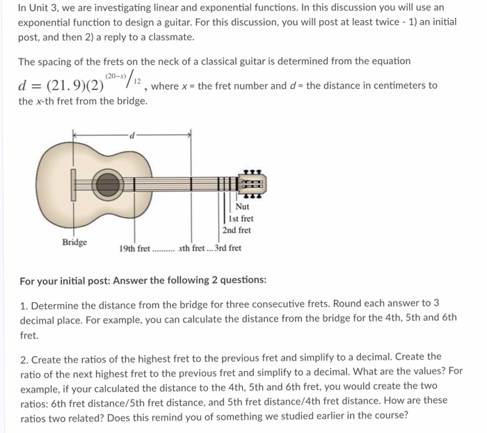 Solved In Unit 3 We Are Investigating Linear And 