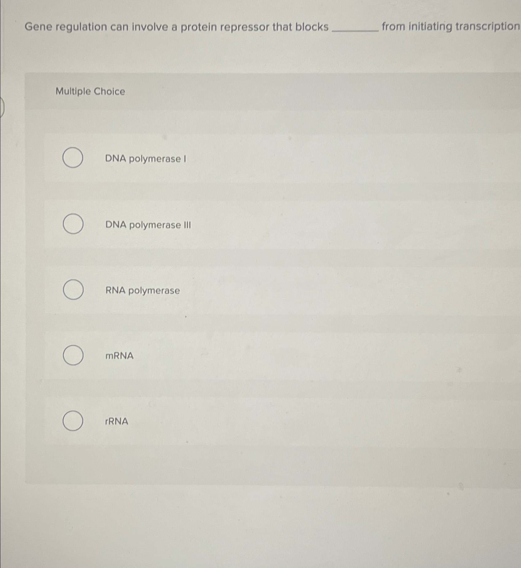 Solved Gene regulation can involve a protein repressor that | Chegg.com