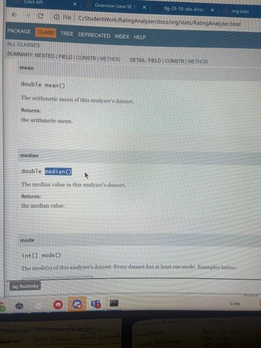 Solved i need a intelaj java code Rating Analyzer written | Chegg.com