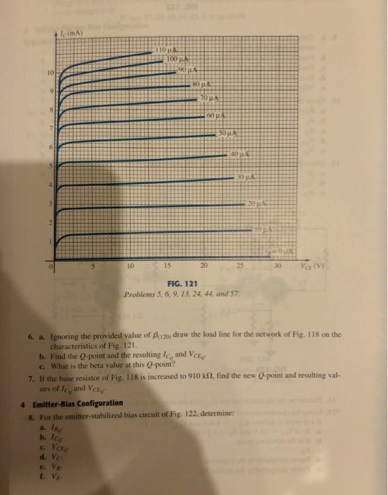 Solved 20 V 470 2 Ice 270 k2 o Vc B=125 VcEO Iso o VE 2.2 k2 | Chegg.com