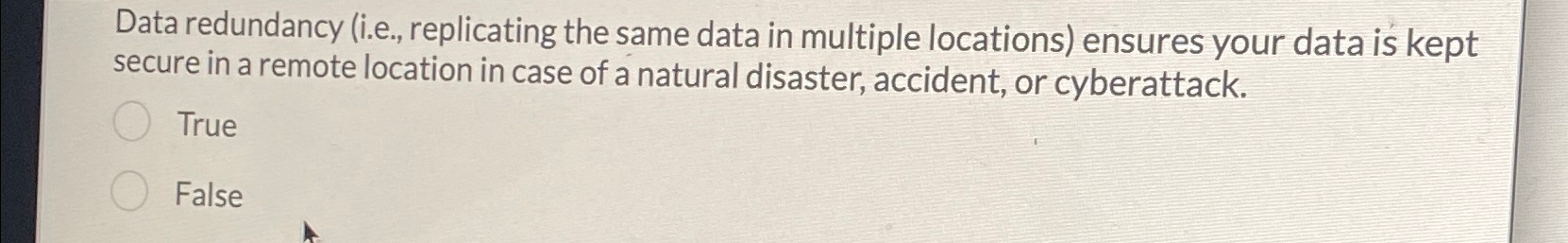 Solved Data redundancy (i.e., ﻿replicating the same data in | Chegg.com