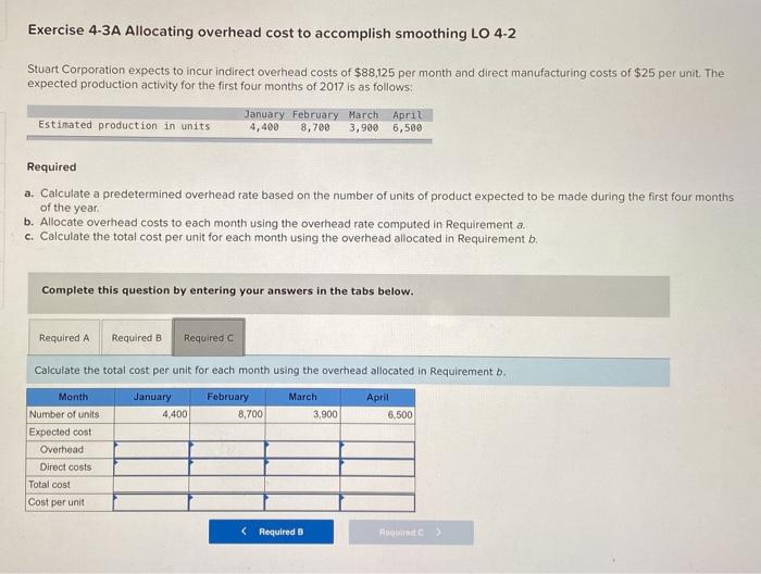 Solved Exercise 4-3A Allocating overhead cost to accomplish | Chegg.com