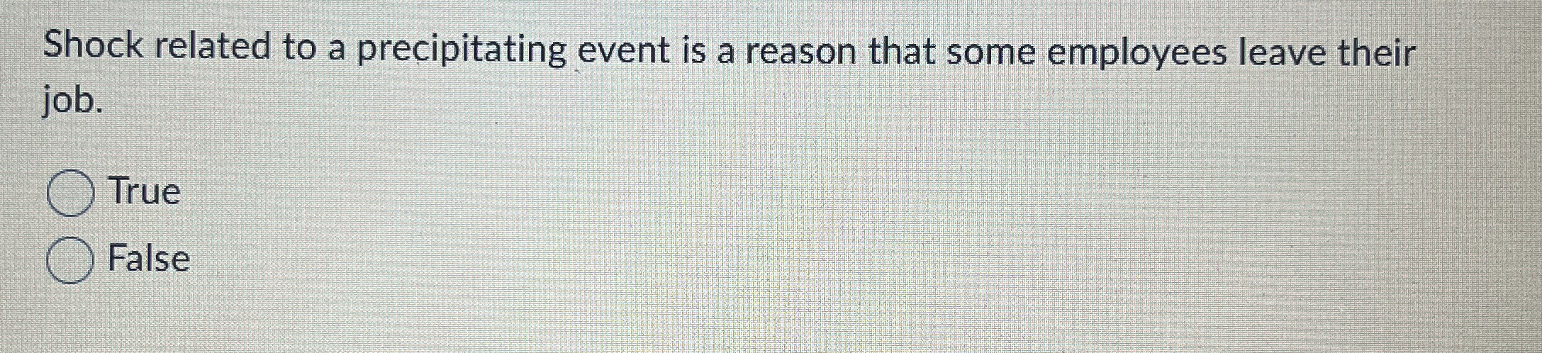 Solved Shock related to a precipitating event is a reason | Chegg.com
