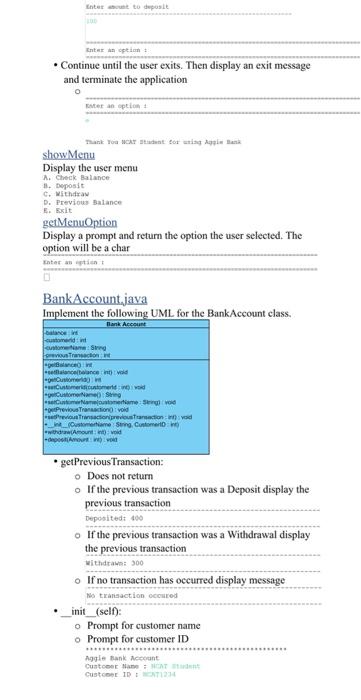 Solved This will be an OOP assignment. You will be | Chegg.com