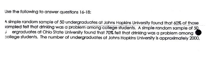 Solved Use the following to answer questions 16-18: A simple | Chegg.com