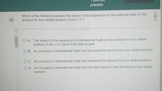 Solved Which of the following explains the impact of the | Chegg.com
