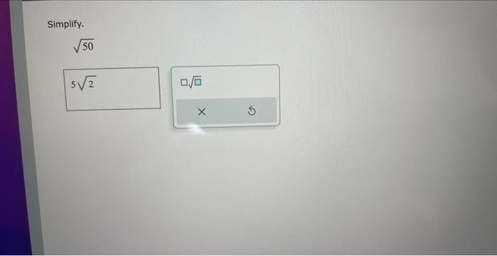 Solved Simplify. 50 | Chegg.com