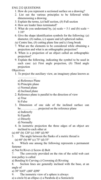 Solved ENG 232 QUESTIONS 1. How do you represent a sectioned | Chegg.com