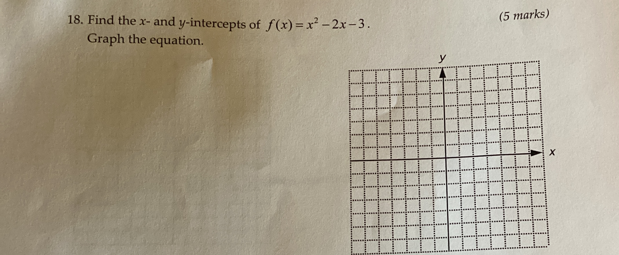 Solved Find the x - ﻿and y-intercepts of f(x)=x2-2x-3.(5 | Chegg.com