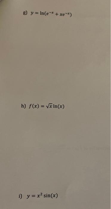 Solved b) f(x)=x2+2ln(5x) c) y=csc(t2+t)y=cos4(7x3) | Chegg.com