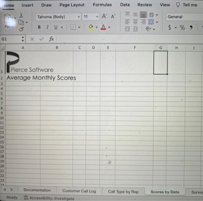 Solved 3. Go to the Scores by Date worksheet. In cell A3, | Chegg.com