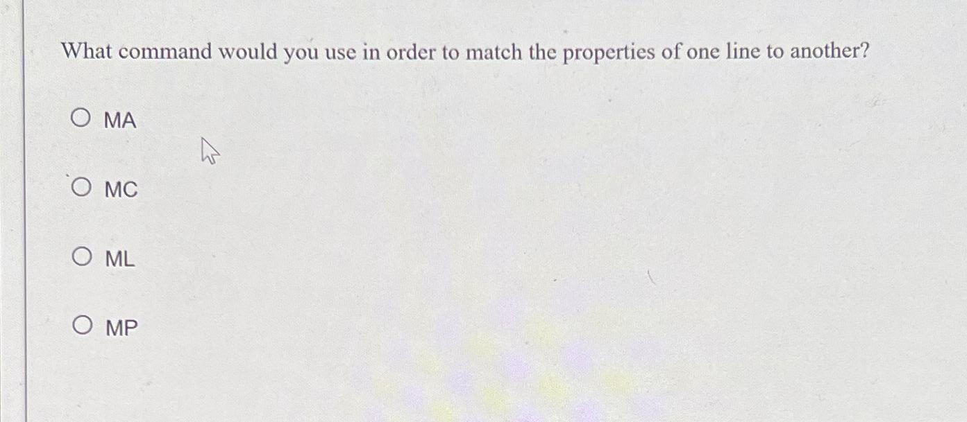 Solved What command would you use in order to match the | Chegg.com