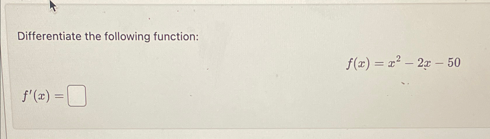 Solved Differentiate the following | Chegg.com