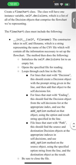 Solved Create a Flowchart class. The class will have one | Chegg.com