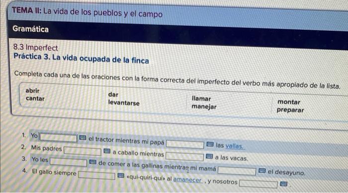 Completa Cada Una De Las Oraciones Con La Forma Chegg