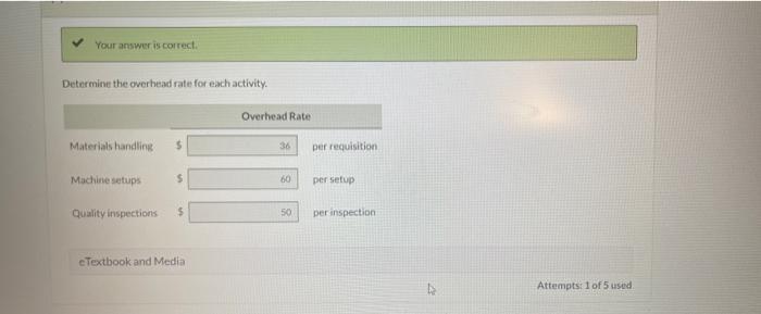 Solved Activities Cost Drivers Materials handling Number of | Chegg.com