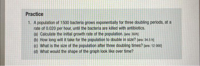 Solved Grade 12 Biology: Changed in Population Size over | Chegg.com