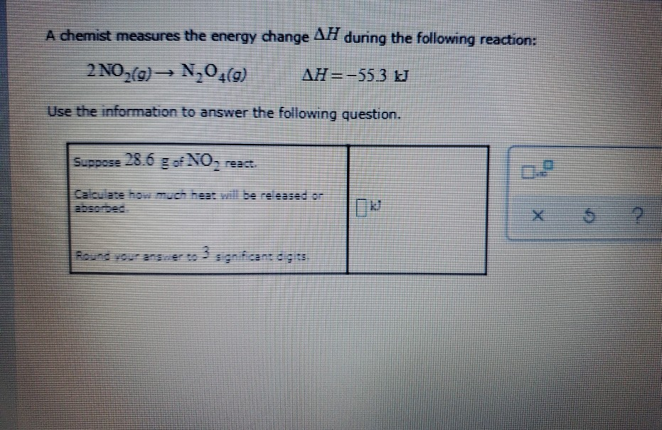 Solved A chemist measures the energy change AH during the | Chegg.com