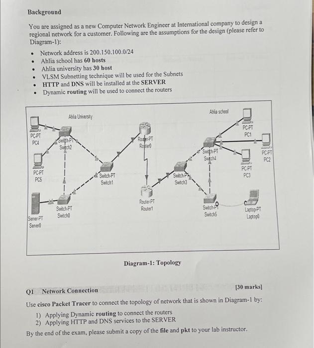 Solved Background You are assigned as a new Computer Network | Chegg.com