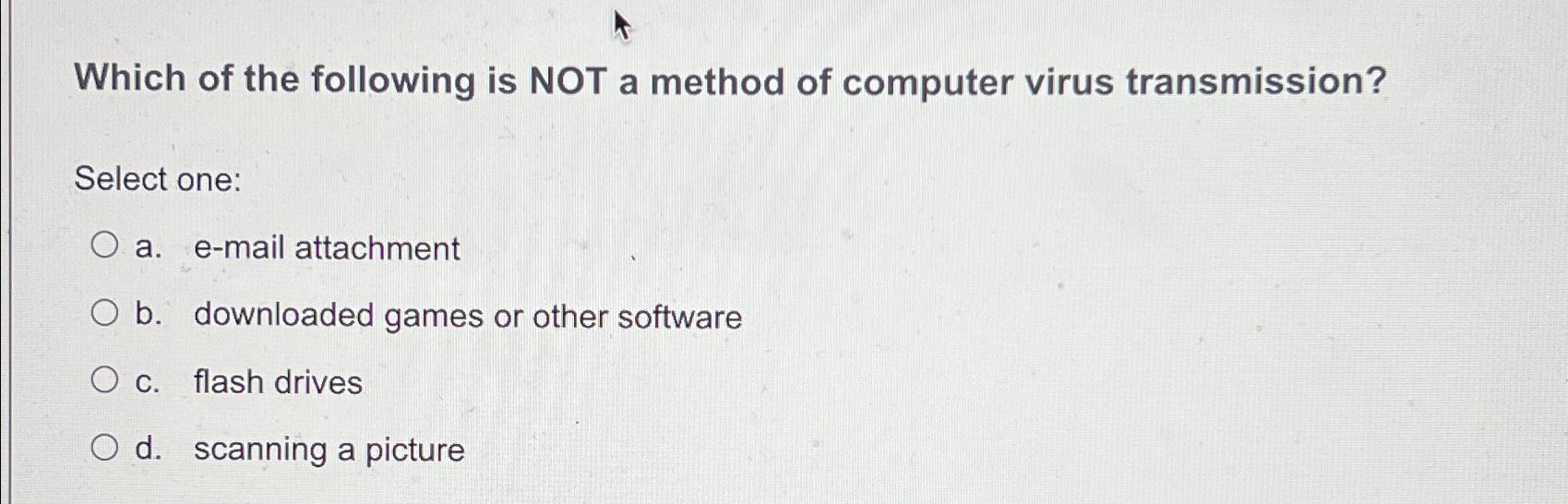 Solved Which of the following is NOT a method of computer | Chegg.com