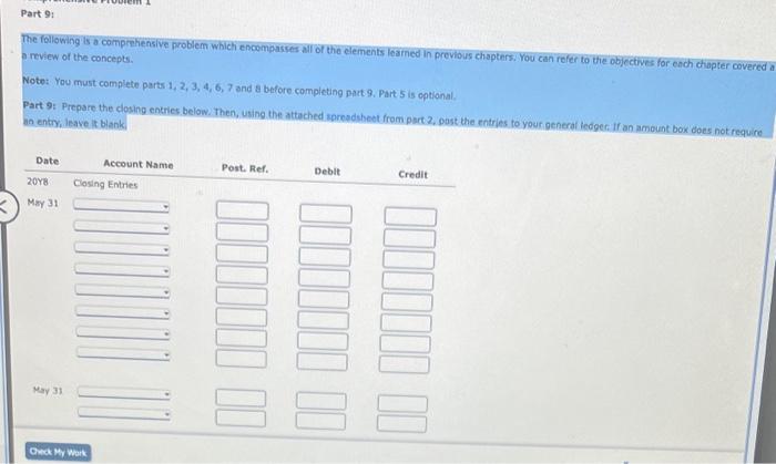 Comprehensive Problem 1 The following is a | Chegg.com