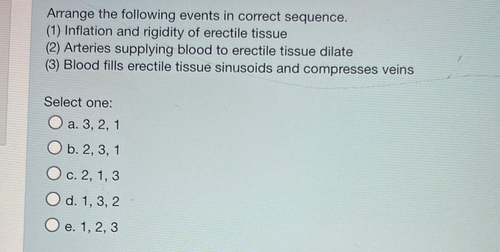 Solved Arrange the following events in correct sequence.(1) | Chegg.com