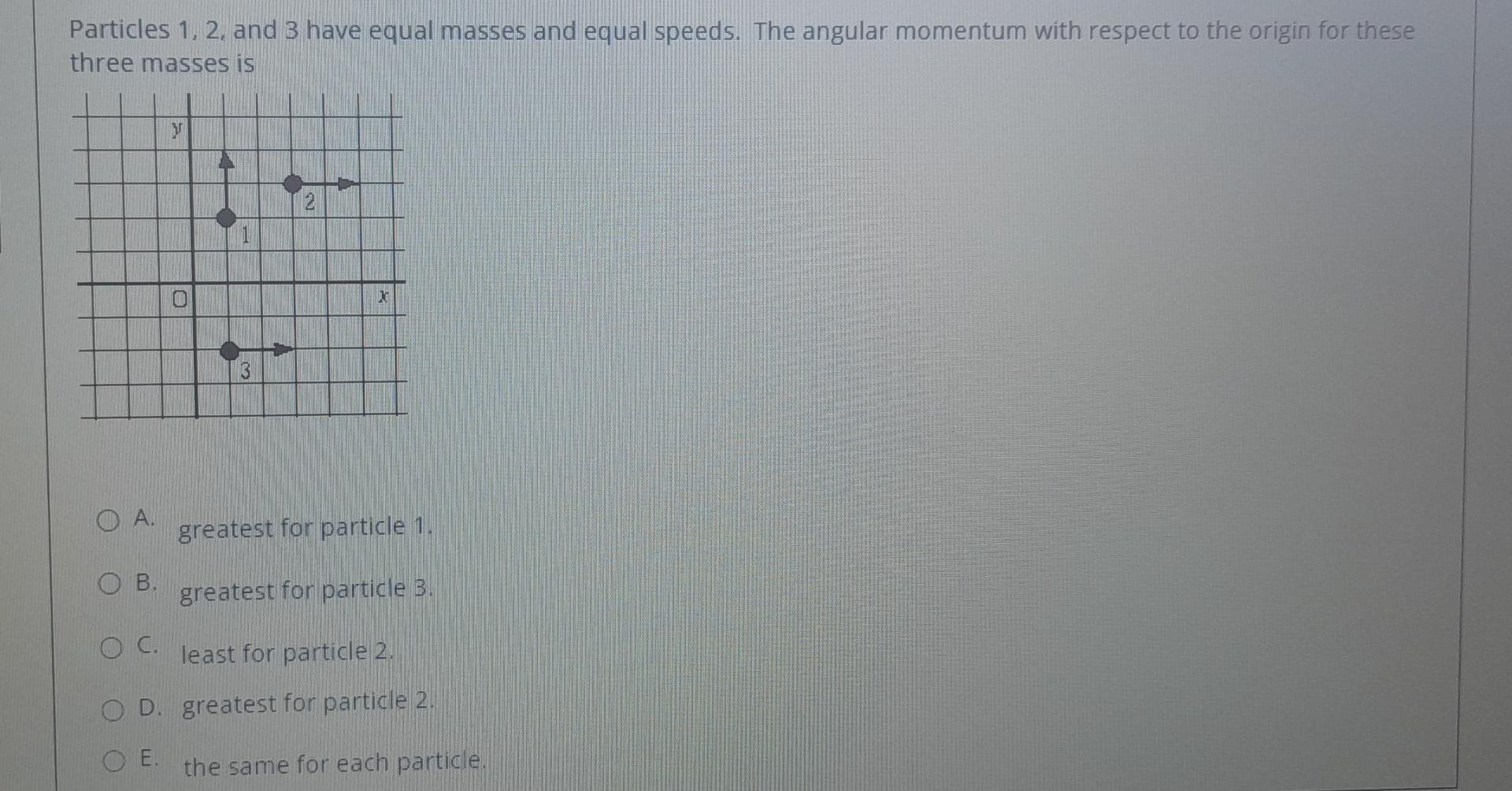 Solved Particles 1, 2, and 3 have equal masses and equal | Chegg.com