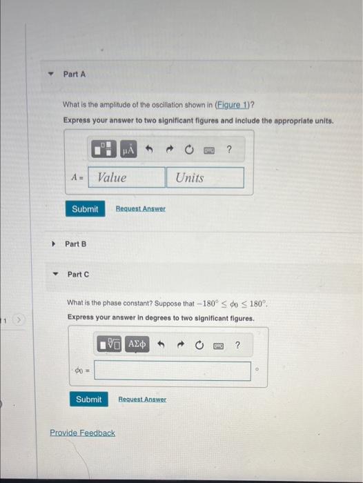 Solved What is the amplitude of the oscillation shown in | Chegg.com