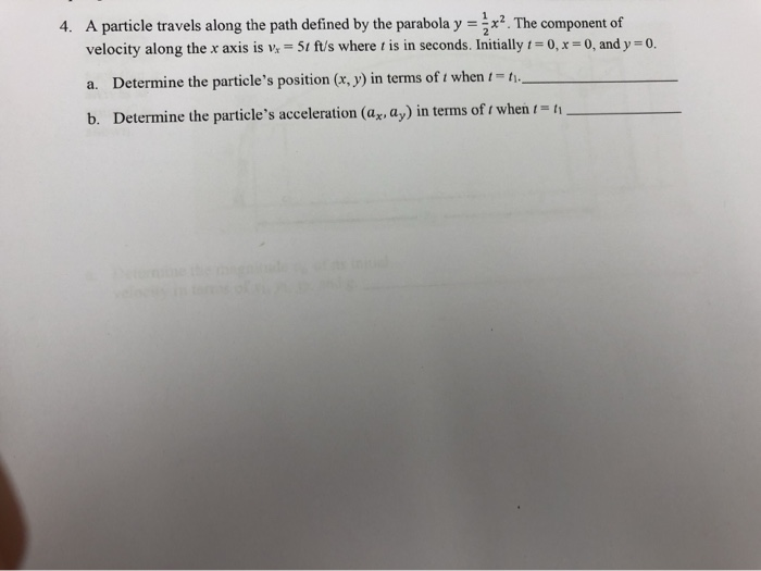 Solved 4. A particle travels along the path defined by the | Chegg.com