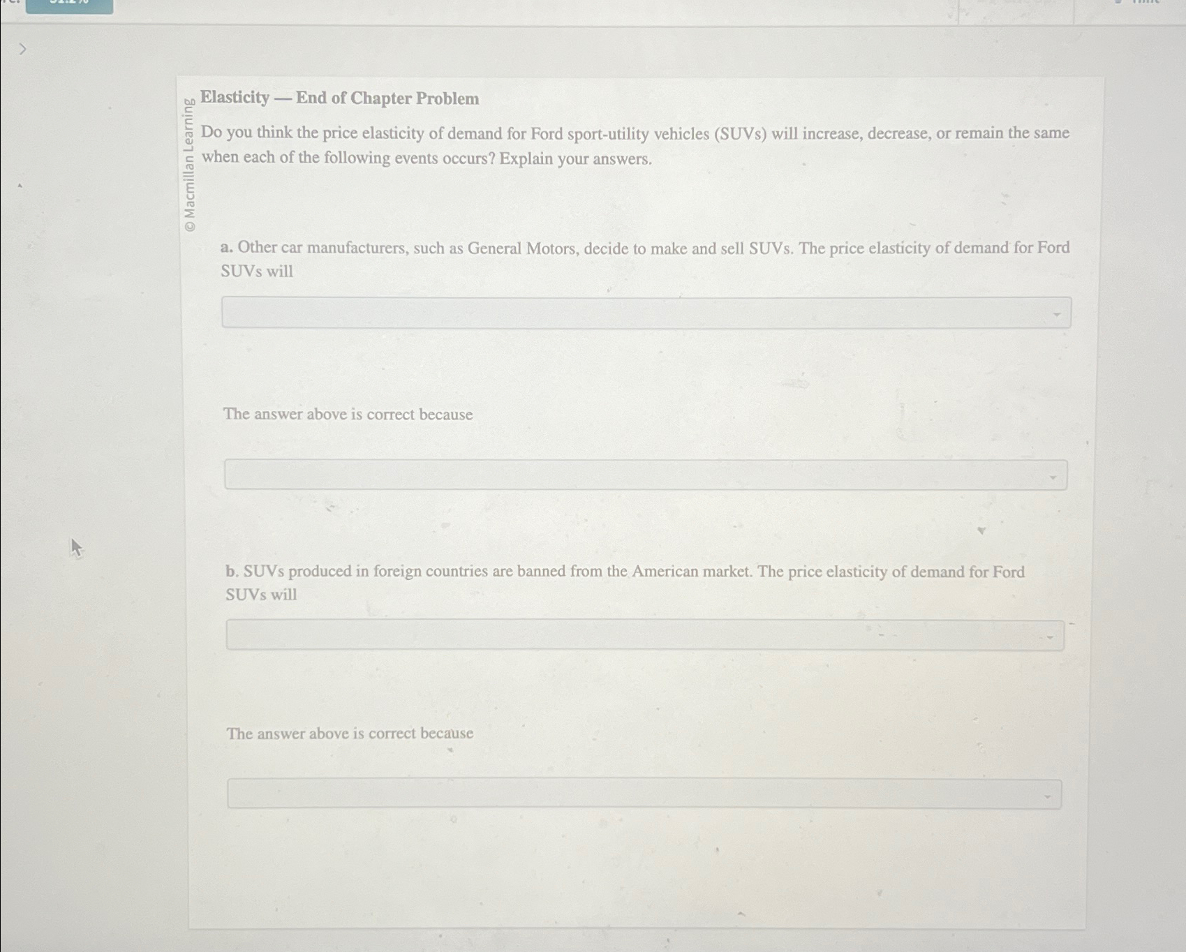 Solved of Elasticity - ﻿End of Chapter ProblemDo you think | Chegg.com