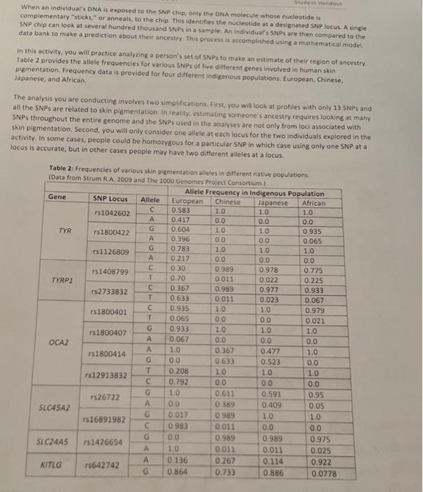 Understanding Variation in Human Skin Color | Chegg.com